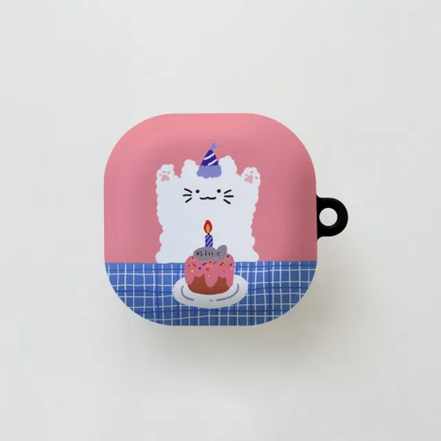 버즈2라이브프로 해피벌스데이 핑크 에어팟프로 케이스 에어팟 1 2세대 3세대 3 에어팟프로2 케이스 버즈 플러스 라이브 버즈 프로 2 이어폰케이스 심플 젤리 투명
