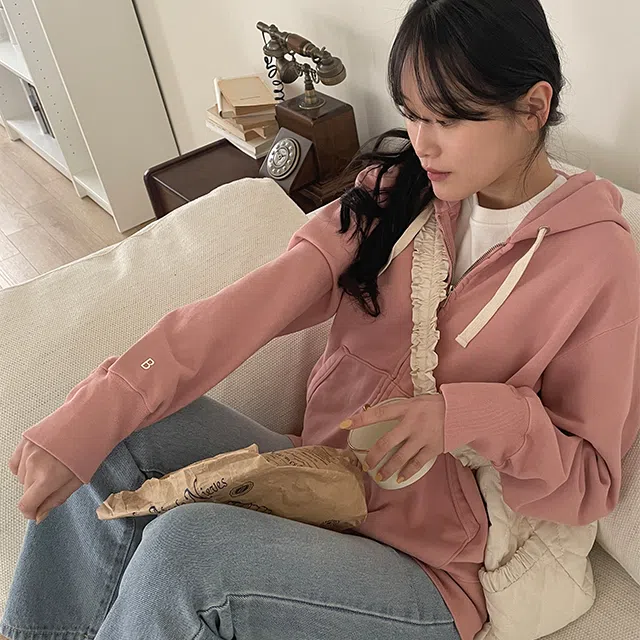 [MADE/당일발송] 베이직 피그먼트 빈티지 후드집업 (5col)