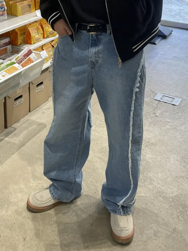 Cut off wide denim PT - 컷오프 와이드 데님 팬츠 (2C)