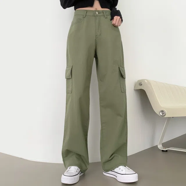 [3Color/Y2K,얇은!!]인생핏 힙한 포켓 카고 얇고 편한 롱와이드 코튼 면팬츠_복플레이스