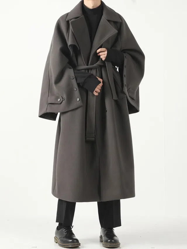wool blend slit trench coat(3color)