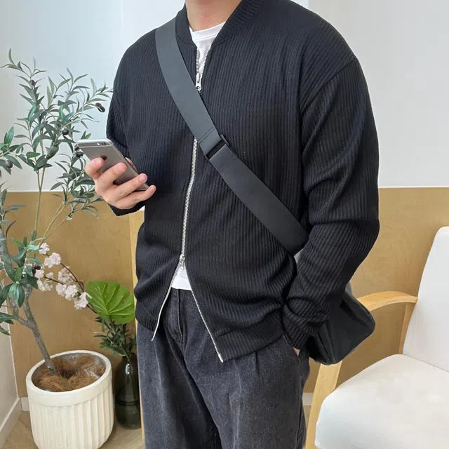 머슬핏니트 워셔블 얇은니트 투웨이니트집업 간절기니트 가을(9Color)