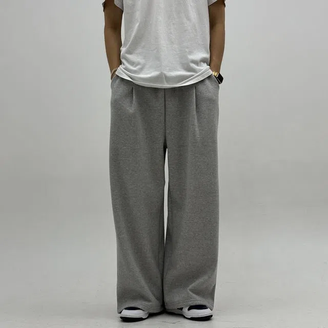 [국내생산/기모]키다마 벌룬 와이드 기모 스웻 트레이닝팬츠 2C