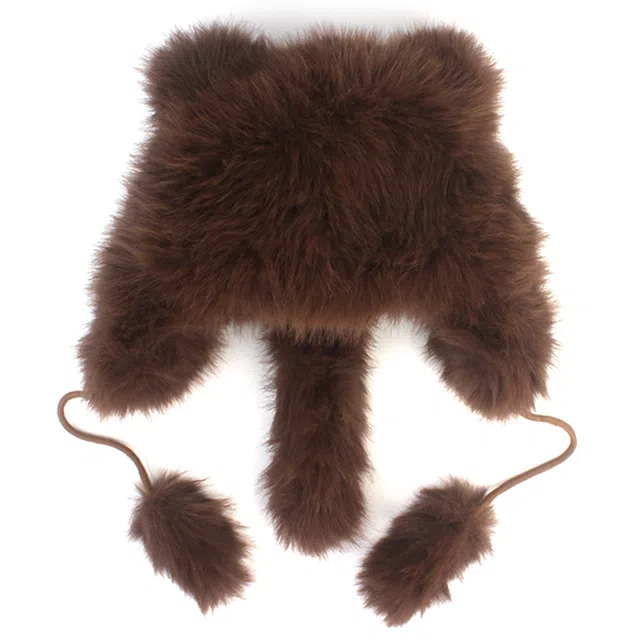 Fox Brown Poly Fur Balaclava