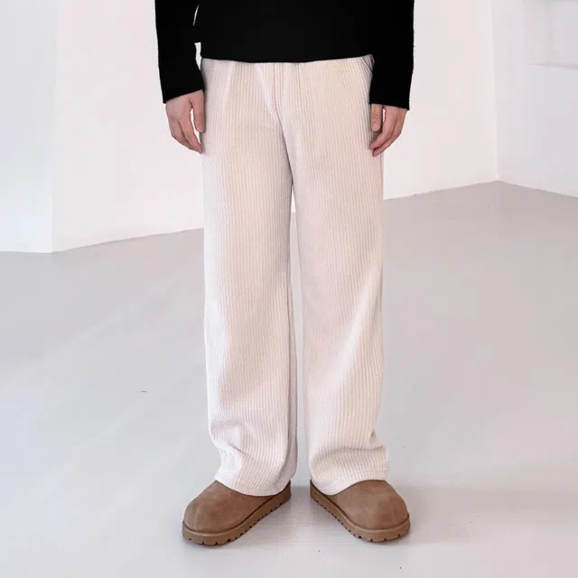 [M-3XL] 헤비 코듀로이 세미 와이드 팬츠 4color 골덴 바지